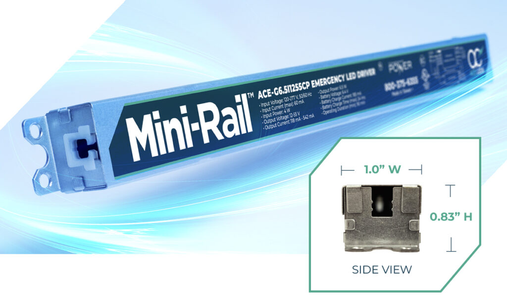 The Smallest Linear Emergency LED Driver on the Market: The Mini-Rail™