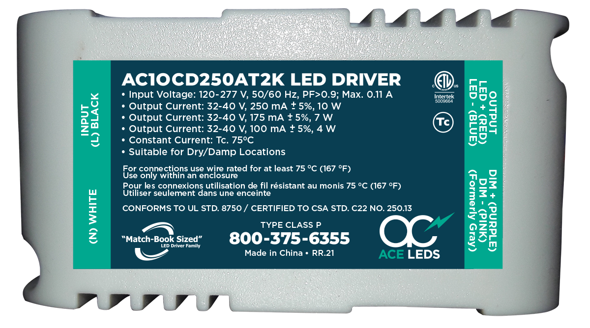 Match-Book Sized LED Drivers - ACE LEDS